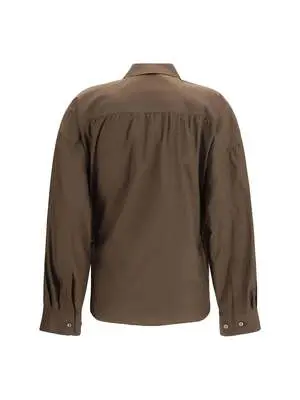 LEMAIRE Cotton Blend Shirt - Brown