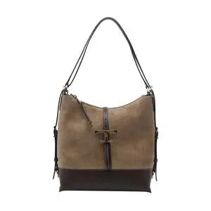 TOD'S Medium T-timeless Suede Backpack And Shoulder Bag