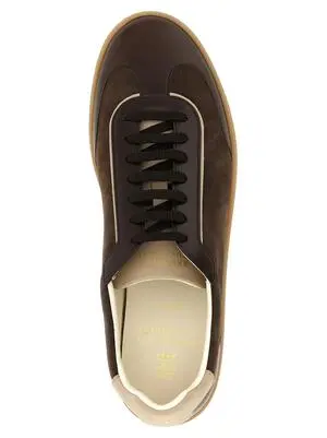 Brunello Cucinelli Suede And Smooth Calf Sneakers - Brown