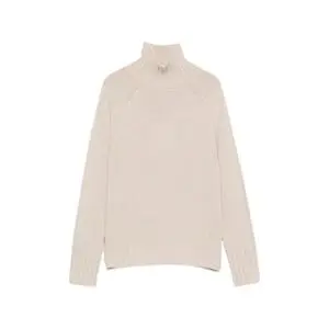Max Mara Cashmere Wool Blend Turtleneck Jumper - Cream