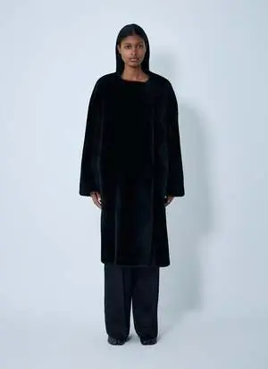 TOTEME Shearling Coat - Black