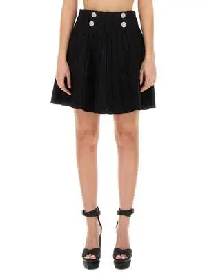 Balmain Skater Skirt - Black