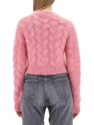 Dsquared2 Cropped Mohair Blend Sweater