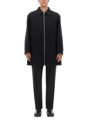 JIL SANDER Wool Coat - Black