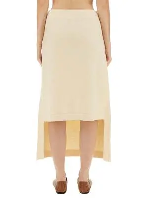 JIL SANDER Wool Midi Skirt