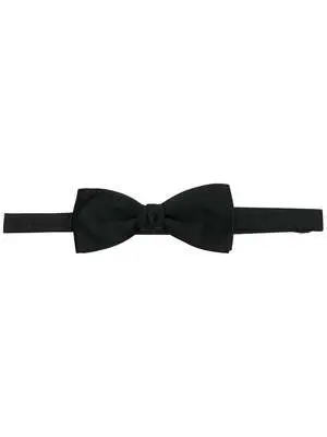 Saint Laurent Silk Satin Bow Tie - Black