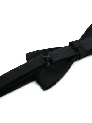 Saint Laurent Silk Satin Bow Tie - Black