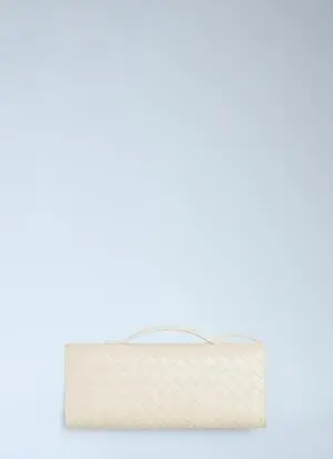 Bottega Veneta Long Andiamo Clutch - White