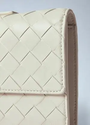 Bottega Veneta Long Andiamo Clutch - White