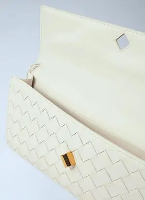 Bottega Veneta Long Andiamo Clutch - White