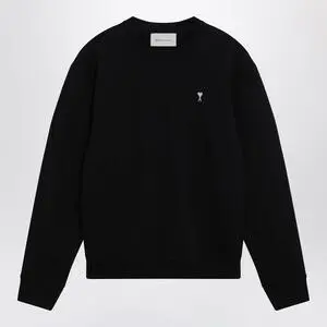 AMI Paris De Coeur Crewneck Sweatshirt - Black