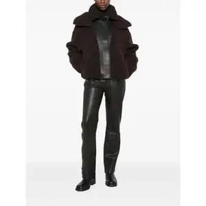Sportmax Faux Fur And Shearling Jacket - Brown
