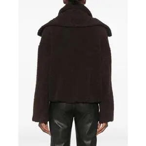 Sportmax Faux Fur And Shearling Jacket - Brown