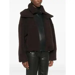 Sportmax Faux Fur And Shearling Jacket - Brown