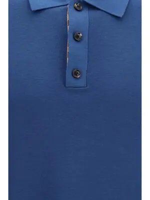Burberry Knit Polo - Blue