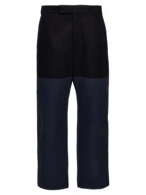Thom Browne Unconstructed Combo' Pants - Blue