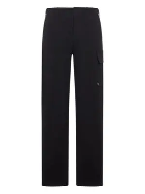Fendi Gabardine Cargo Trousers With Large Patch Pocket - Black
