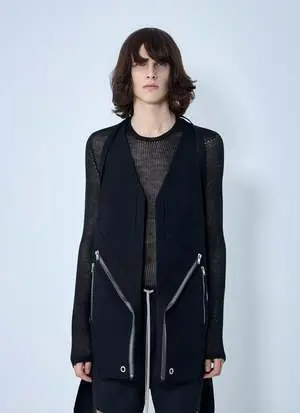 Rick Owens Asymmetric Zip Detail Vest