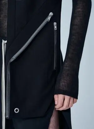 Rick Owens Asymmetric Zip Detail Vest
