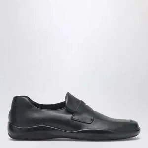 Prada Leather Toblach Loafers - Black