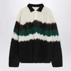 Sacai Multicolour Gradient Striped Polo Sweater - Multicolor
