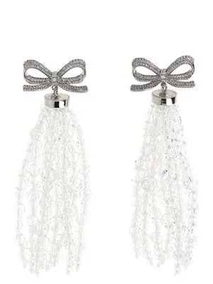 SELF-PORTRAIT Bow Beaded Waterfall' Earrings