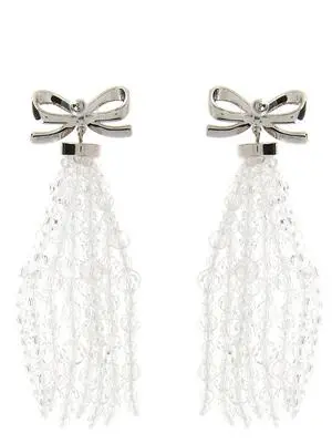 SELF-PORTRAIT Bow Beaded Waterfall' Earrings