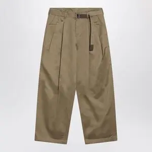 Sacai Cotton Twill Trousers - Cream