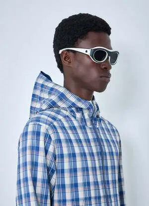 Moncler Oval Frame Sunglasses - White