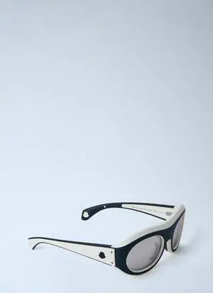 Moncler Oval Frame Sunglasses - White