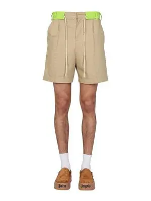 Palm Angels Side Band Bermuda Shorts - Cream