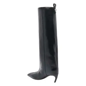 Attico Lea Pump Boots - Black