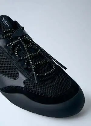 Prada Speedrock Mesh Panel Sneakers - Black