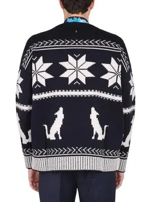Etro Virgin Wool Inlaid Pattern Sweater - Blue
