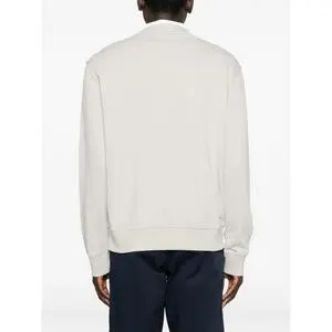 BOSS Cotton Logo Detail Sweatshirt - Cream
