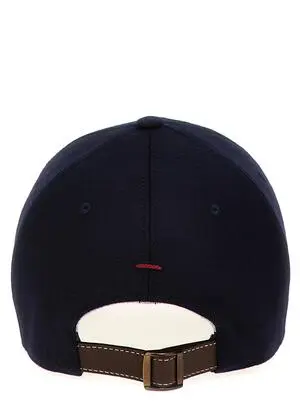 Brunello Cucinelli Embroidered Wool Cap - Blue
