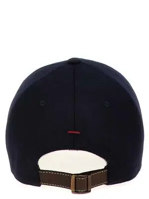 Brunello Cucinelli Embroidered Wool Cap - Blue