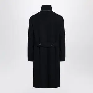 TOM FORD Wool Double-breasted Coat - Blue