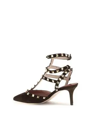 Valentino Garavani Rockstud Suede Pumps - Brown