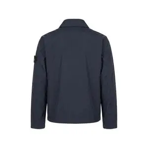 Stone Island Spread Collar Front Button Fastening Jacket - Blue