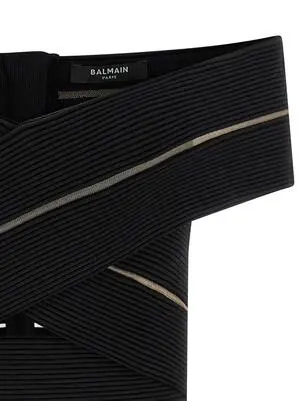Balmain Off-the-shoulder Crop Top