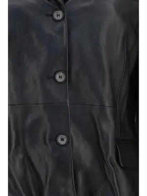 Magda Butrym Leather Blazer Jacket