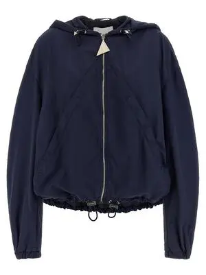 Attico Hooded Bomber Jacket - Blue