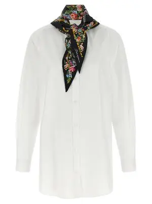 Dolce & Gabbana Shirt With Scarf - White