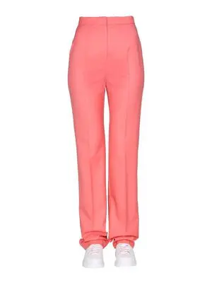Alexander McQueen Straight Leg Trousers - Red