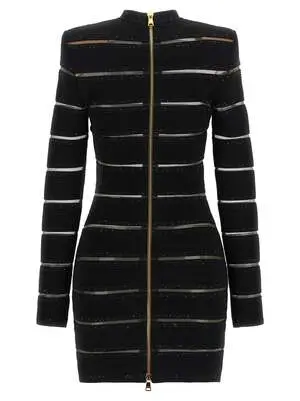 Balmain Bodycon Mini Dress - Black