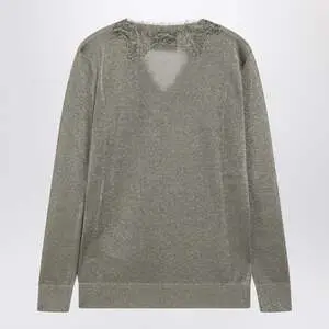 Valentino Garavani Viscose-blend Lace V-neck Sweater