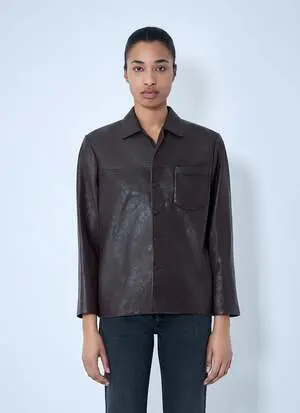 Saint Laurent Leather Jacket - Brown