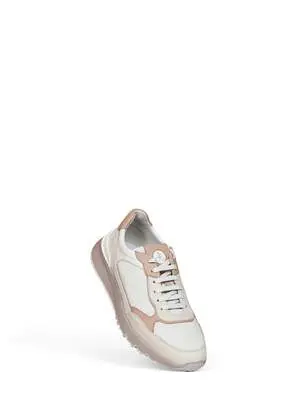 Brunello Cucinelli White Nubuck And Suede Sneakers
