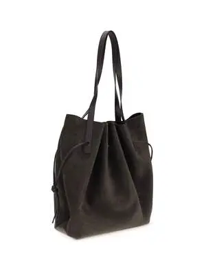 Yuzefi Scallop Suede Shoulder Bag - Brown
